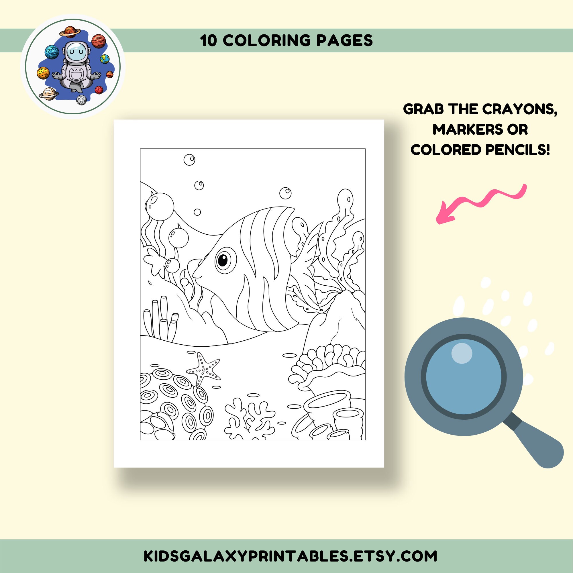 Ocean Animals Activity Pack | Kids 6-10 Yrs | Sea, Aquatic Creature ...