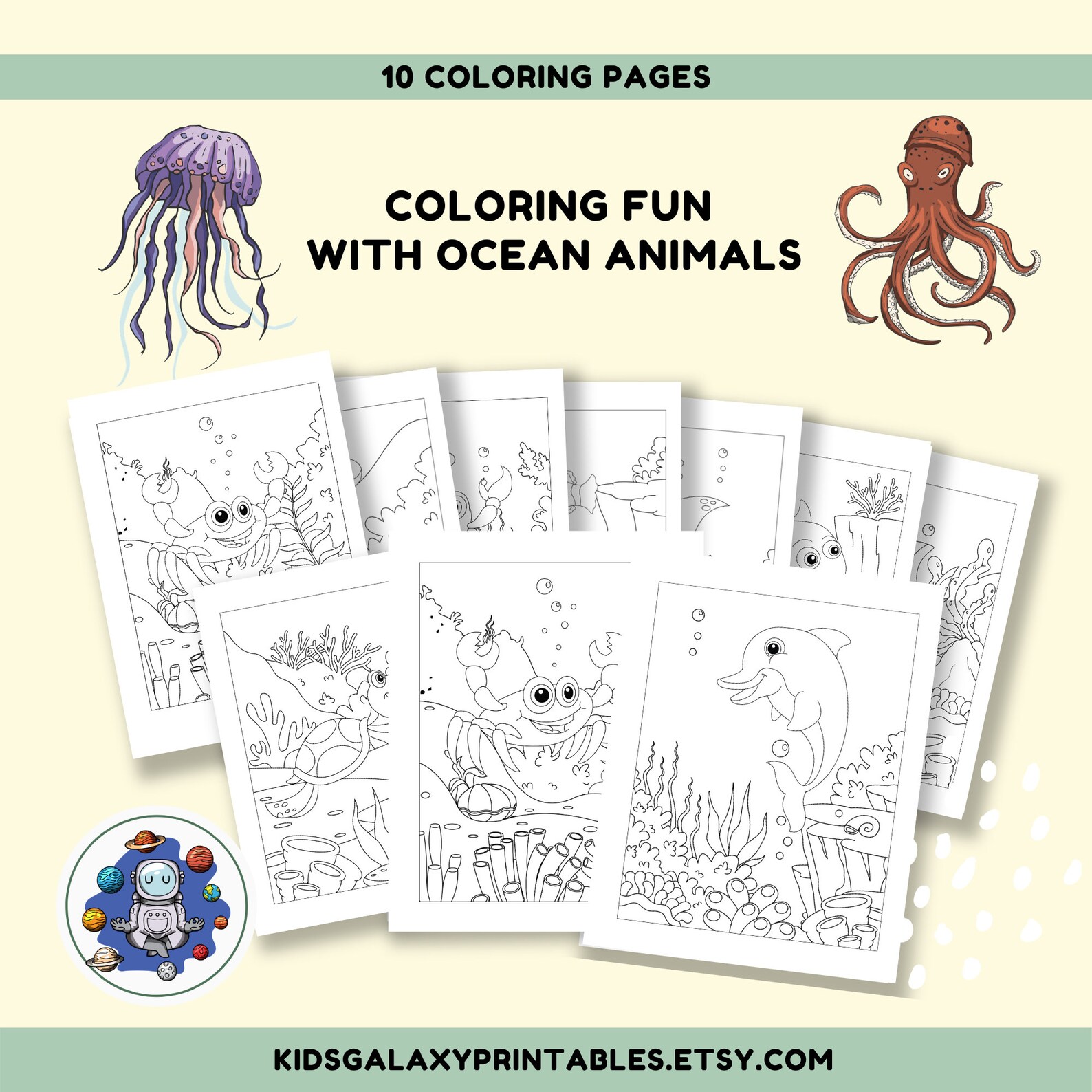 Ocean Animals Activity Pack | Kids 6-10 Yrs | Sea, Aquatic Creature ...