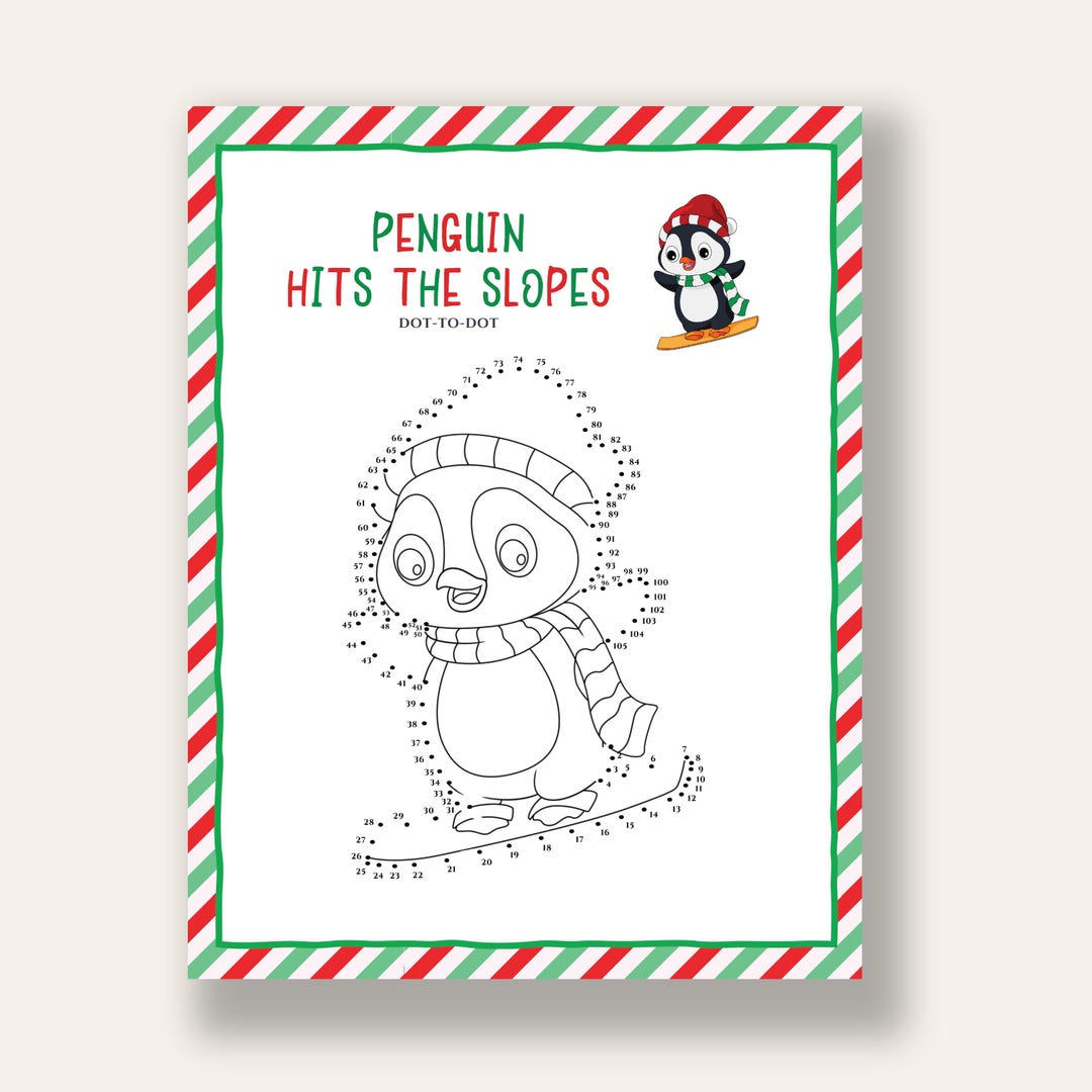 Christmas Dot-to-dot Activity Page for Kids, Connect the Dots Worksheet ...
