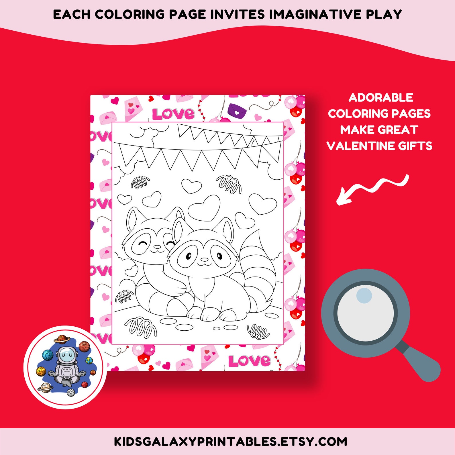 Valentine Coloring Pages for Kids, Cute Coloring Pages for Girls ...
