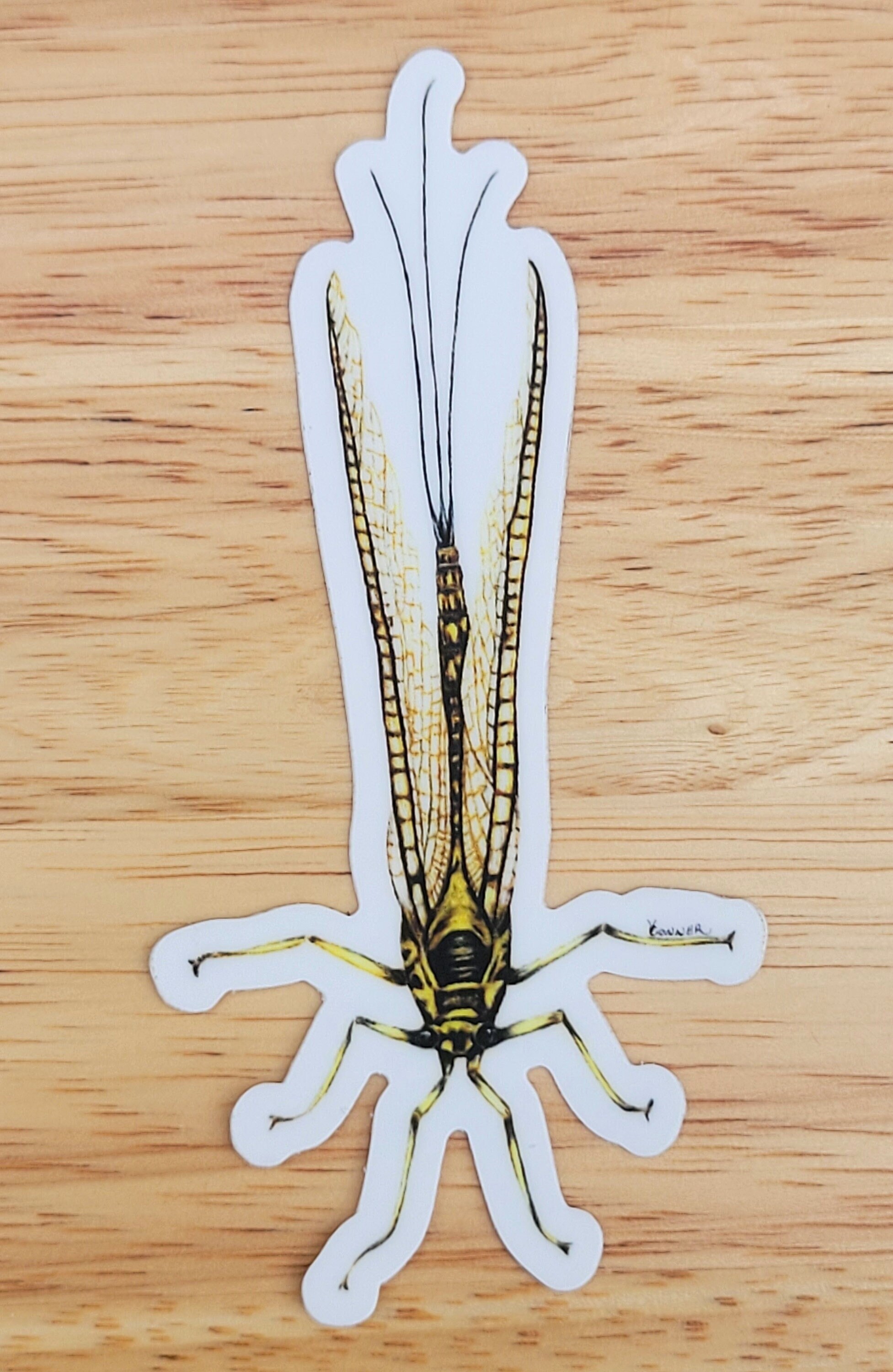 Artistic Brown Drake Die-cut Sticker, Waterbottle Sticker, Cooler ...