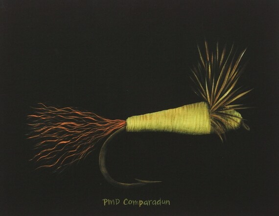 Acrylic PMD Comparadun Fly Print Fly Fishing Gift Cabin Art | Etsy