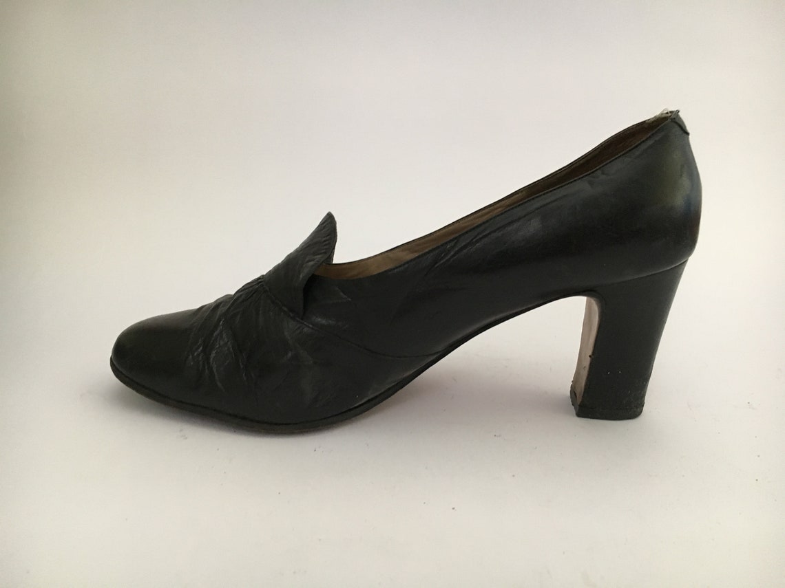 Vintage Leather Heels / Vintage High Heels / Vintage Style for Her ...