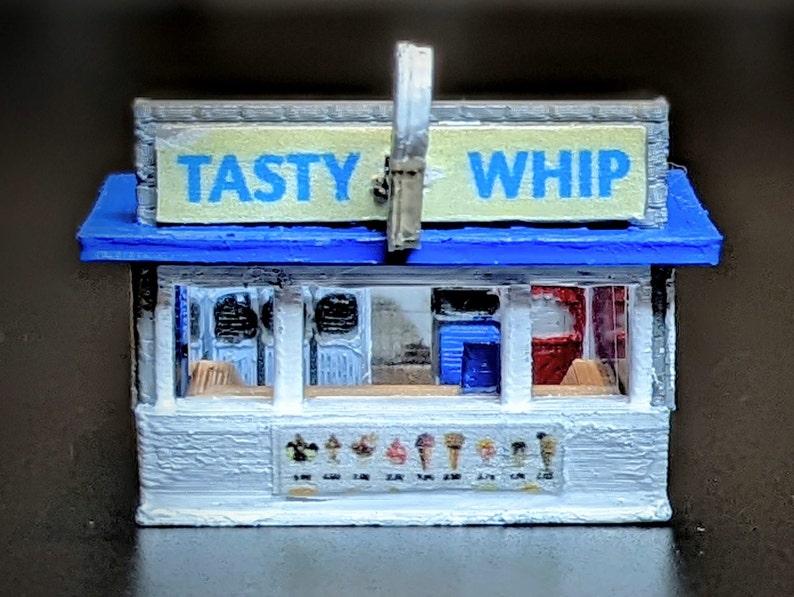 N-scale Small Town Ice Cream Stand Kit 1:160 Scale - Etsy