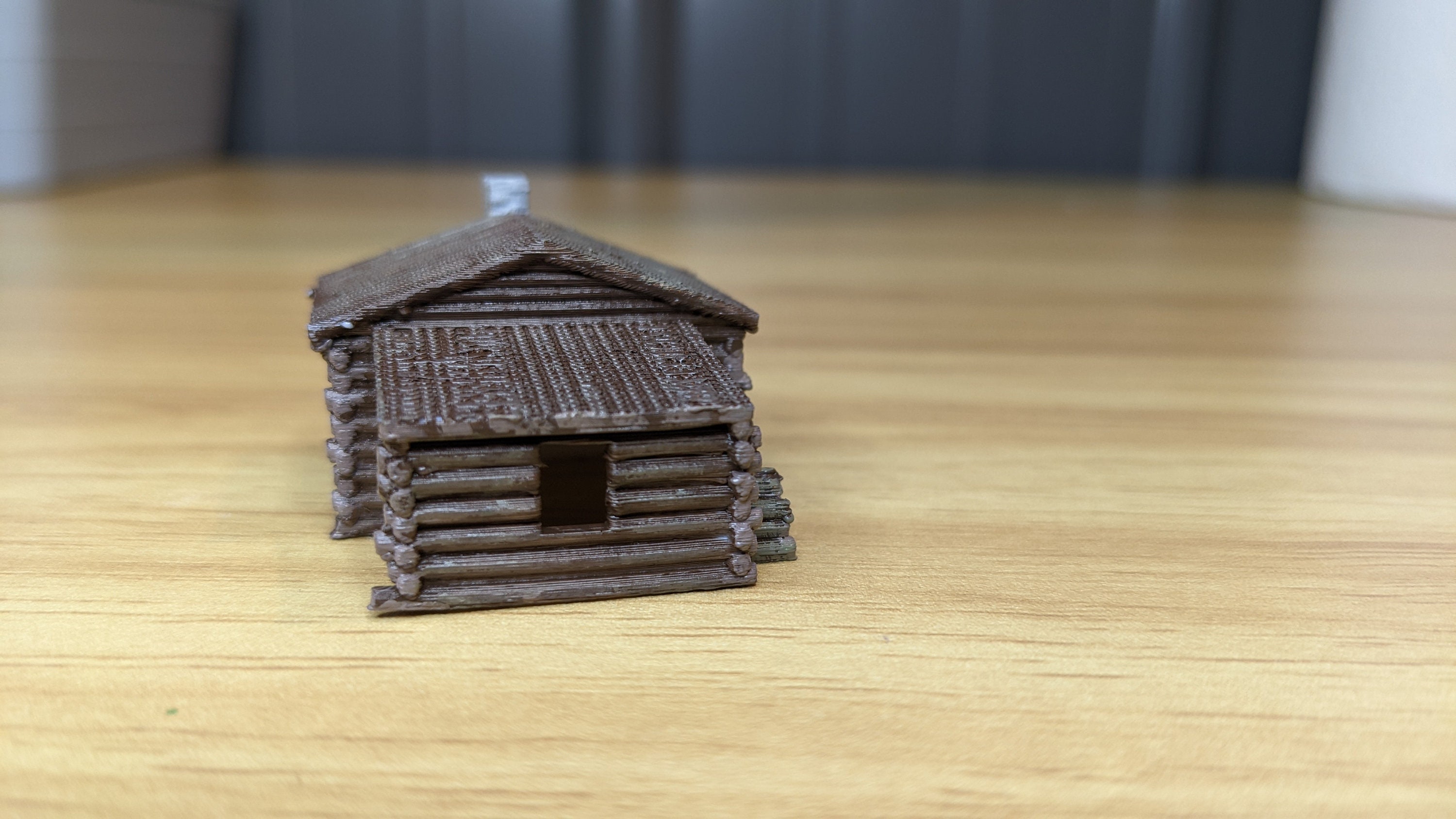 N-scale Small Log Cabin With Side Addition and Woodpile | Etsy