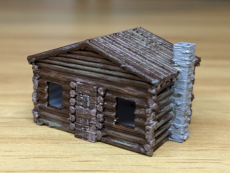 N-scale - Small Rustic Log Cabin 1:160 Scale - Etsy