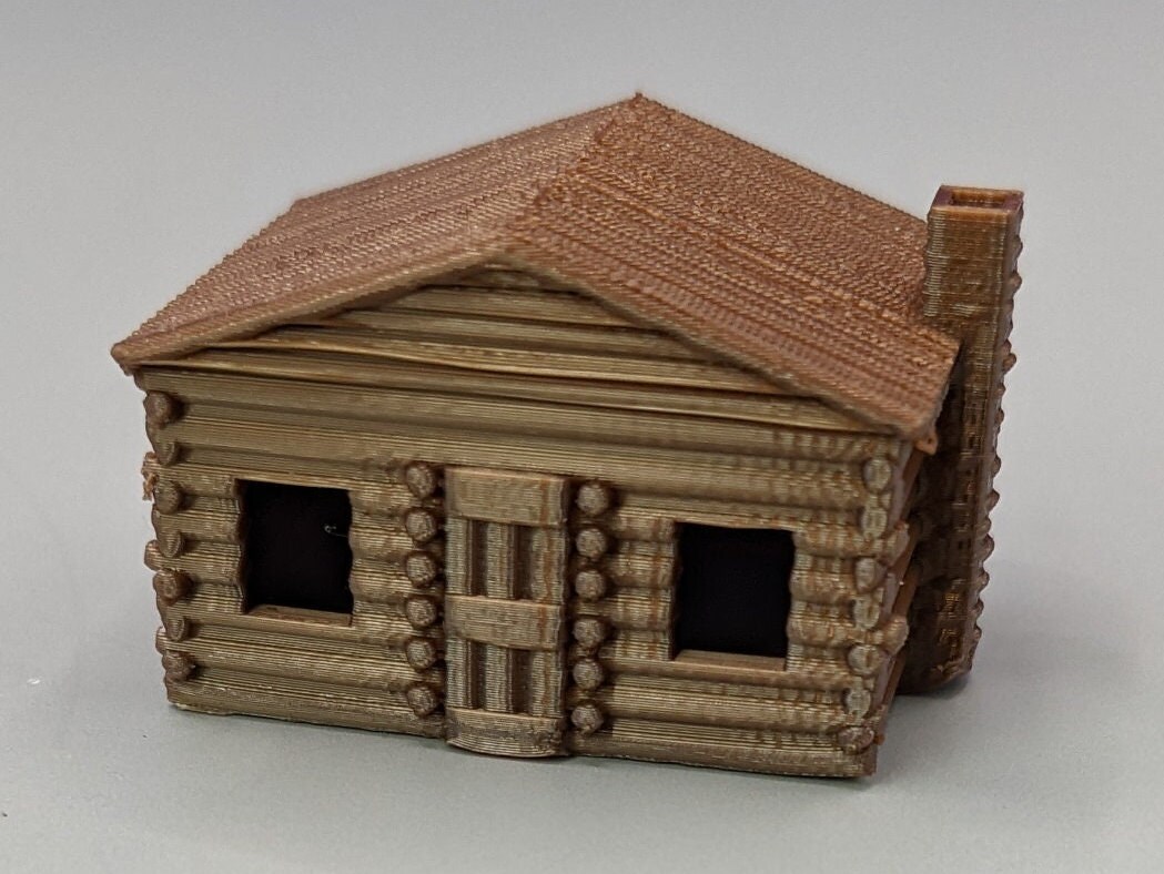 N-scale - Small Rustic Log Cabin 1:160 Scale - Etsy