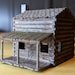 N-scale - Small 2 Story Log Cabin With Front Porch - Detailed Interior ...