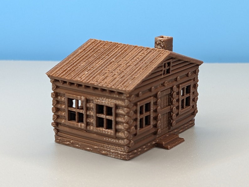 N-scale - Miniature Log Cabin With 9 Windows and Panes - See Size - Etsy