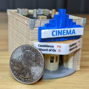 N-scale - Small Town Movie Cinema Theater Kit 1:160 Scale - Etsy
