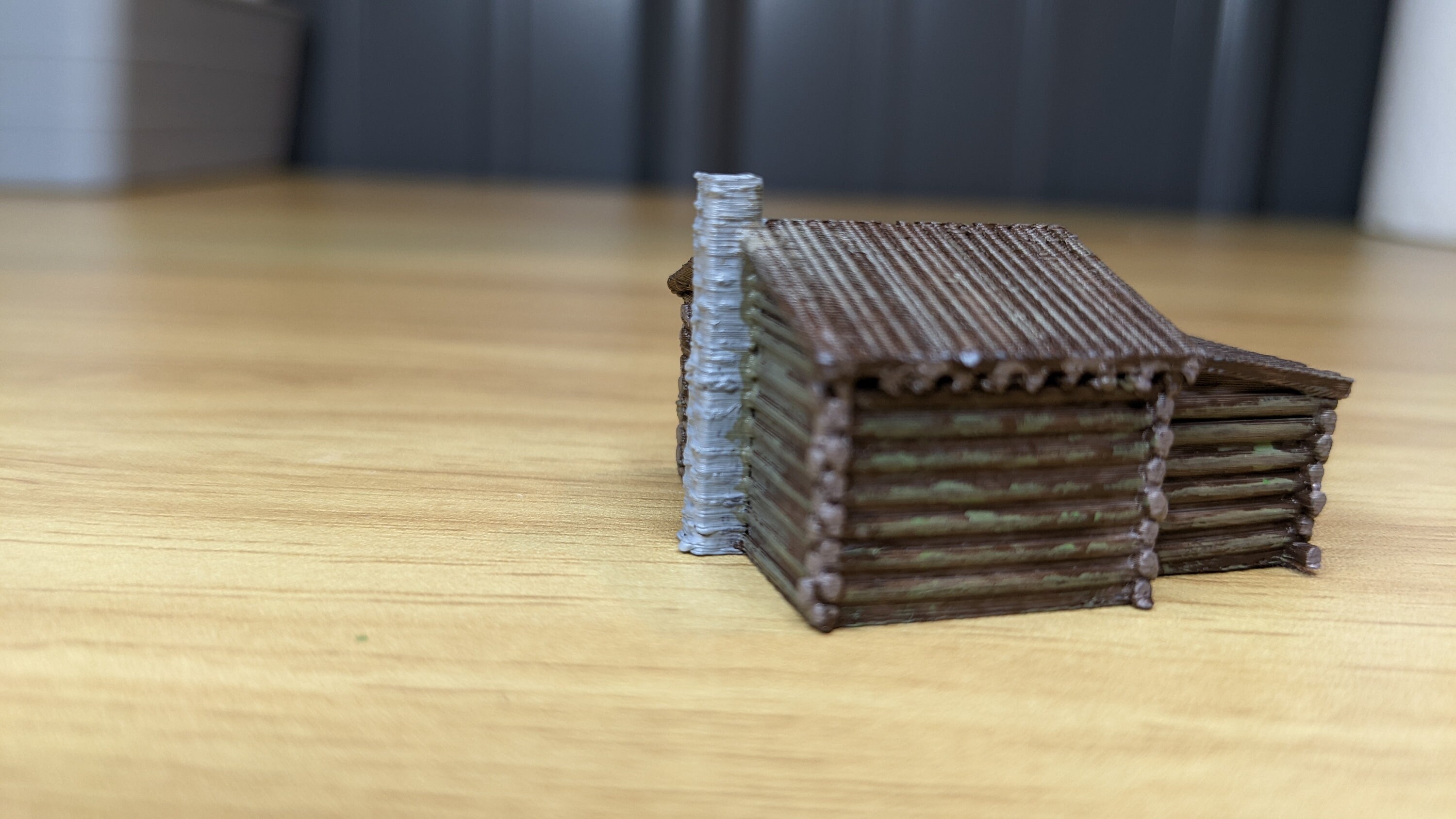 N-scale Small Log Cabin With Side Addition and Woodpile | Etsy