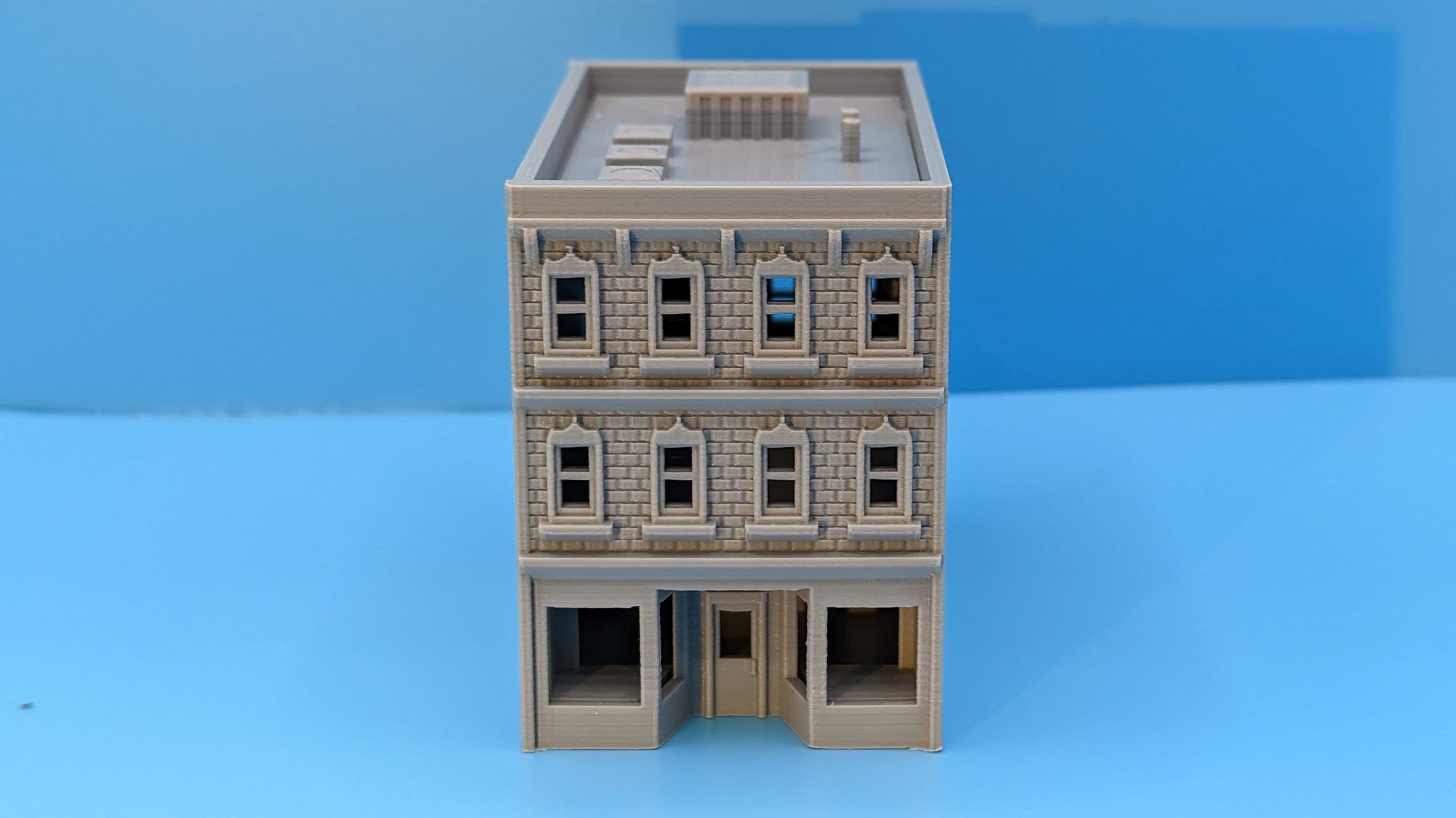 N-scale Old Downtown Store Office Building for Train Layouts Dioramas ...