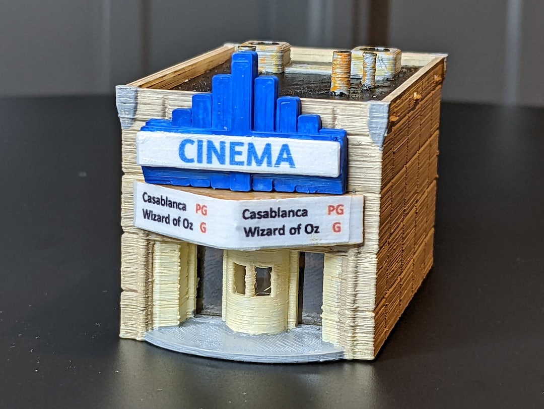 N-scale - Small Town Movie Cinema Theater Kit 1:160 Scale - Etsy