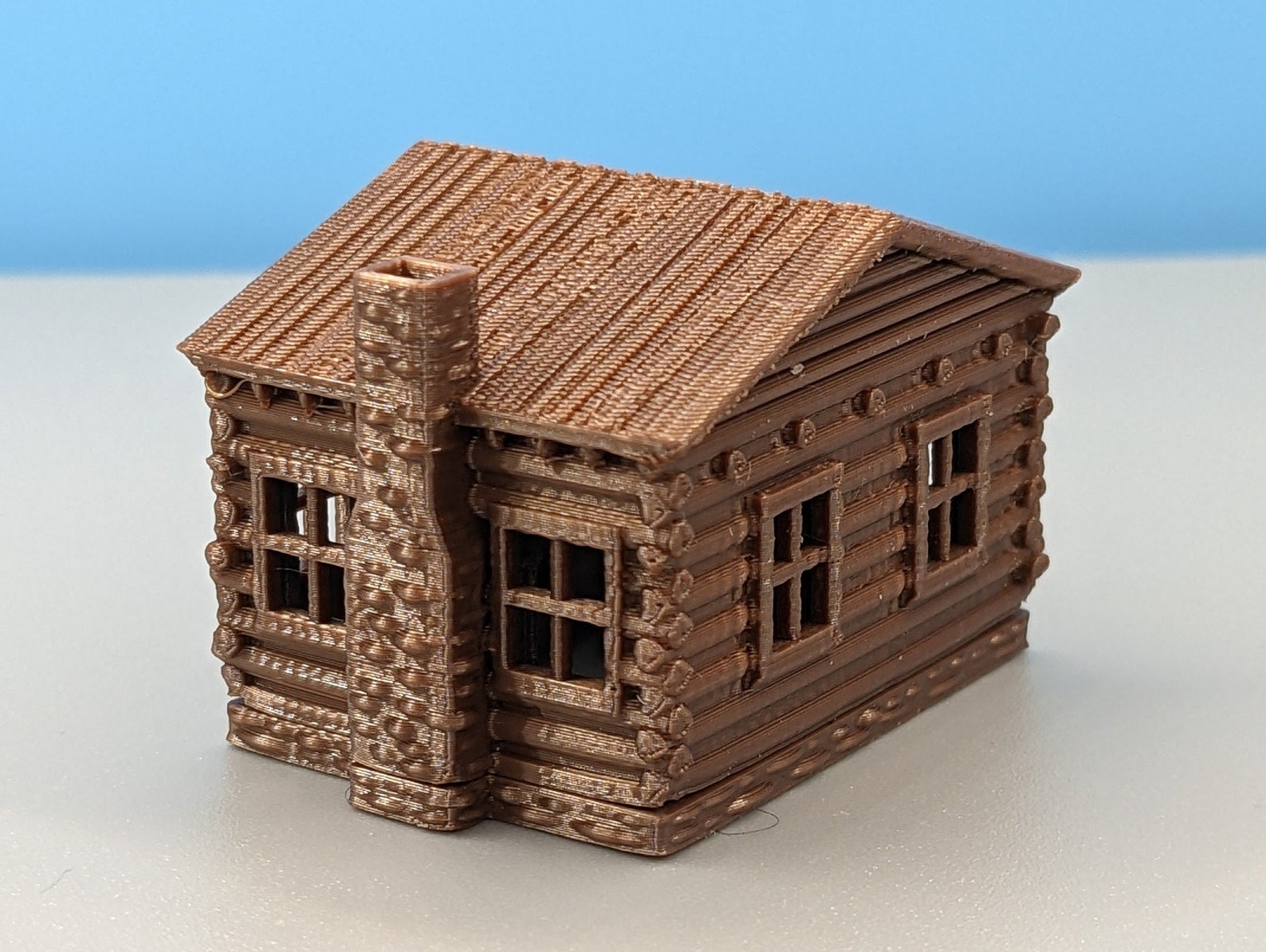 N-scale - Miniature Log Cabin With 9 Windows and Panes - See Size - Etsy