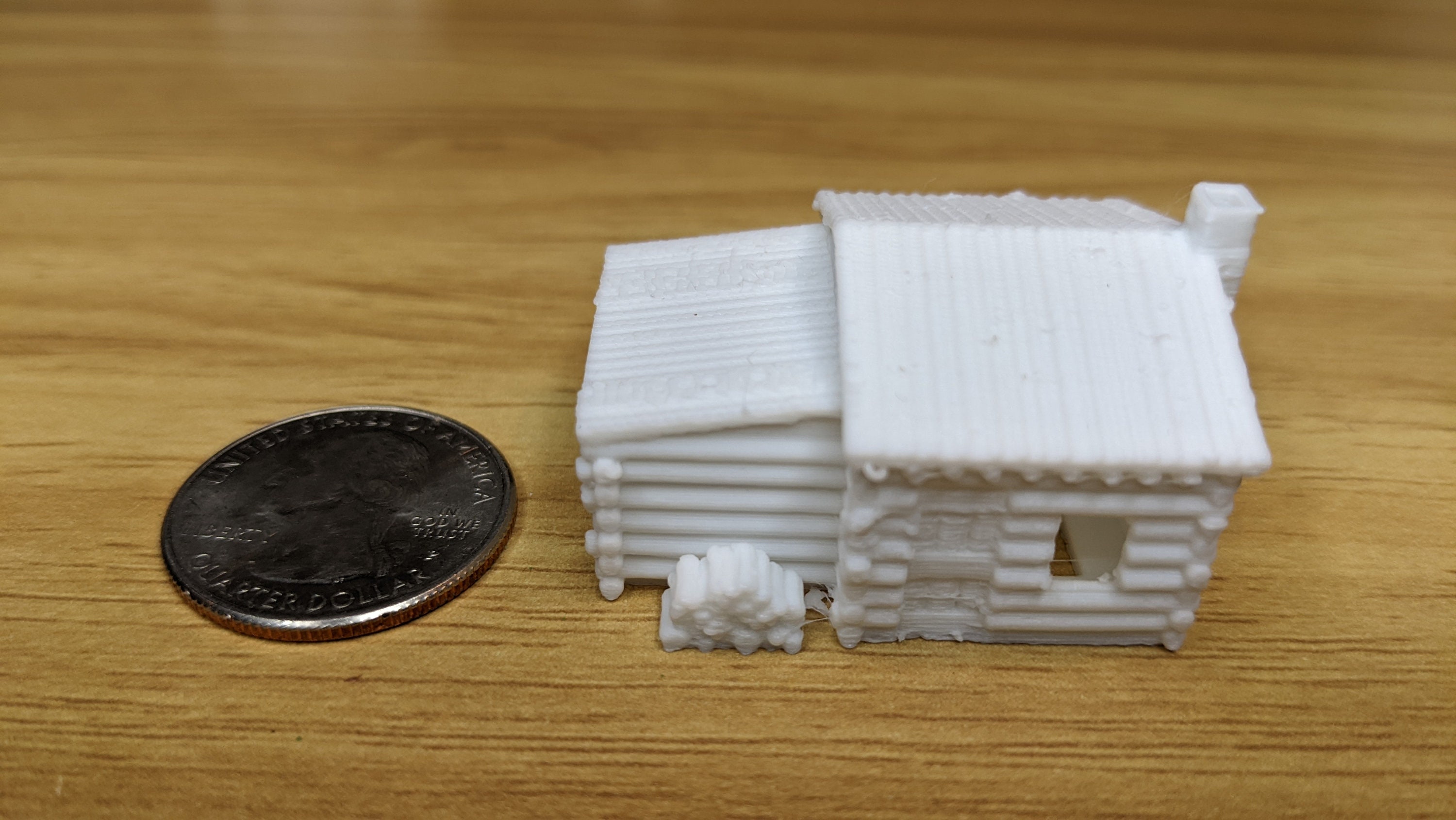 N-scale Small Log Cabin With Side Addition and Woodpile | Etsy