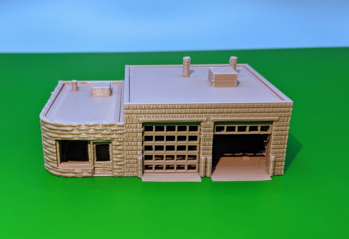 N-scale - Moe's Garage - Auto Repair Shop - Highly Detailed Interior 1: ...