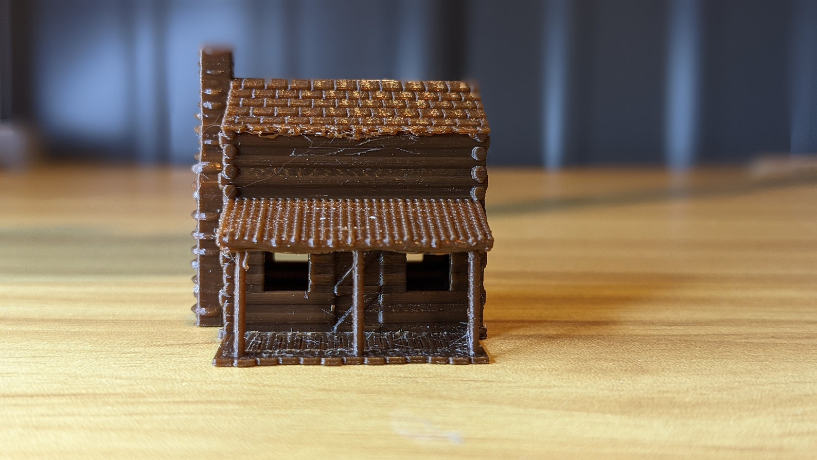 N-scale Small 2 Story Log Cabin With Front Porch Detailed - Etsy