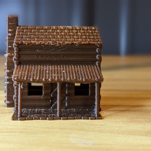 N-scale Small 2 Story Log Cabin With Front Porch Detailed - Etsy