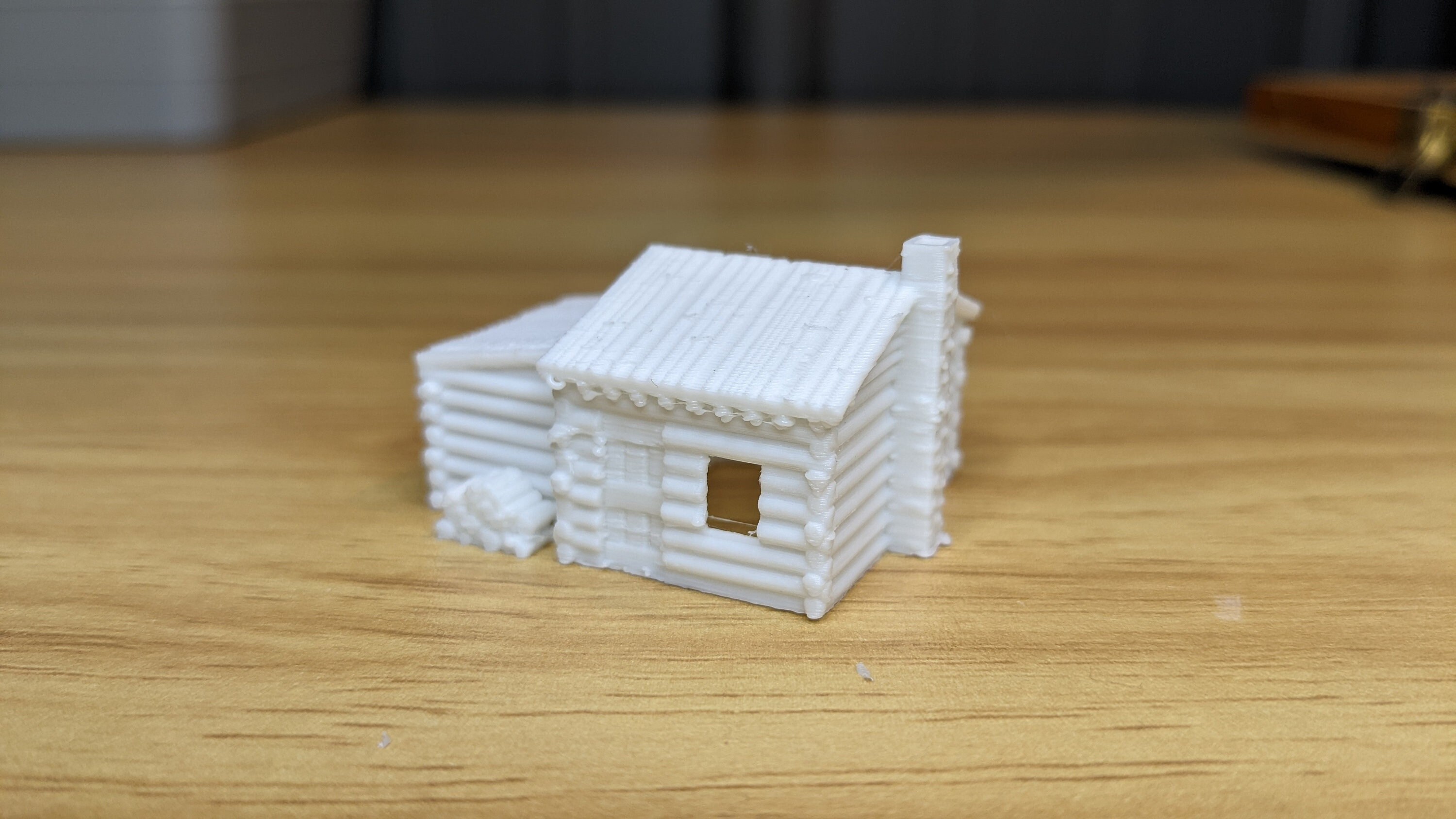 N-scale Small Log Cabin With Side Addition and Woodpile | Etsy