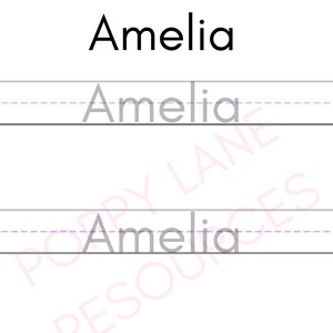 Customizable Name Tracing Worksheet for Homeschooling Learning to Write ...