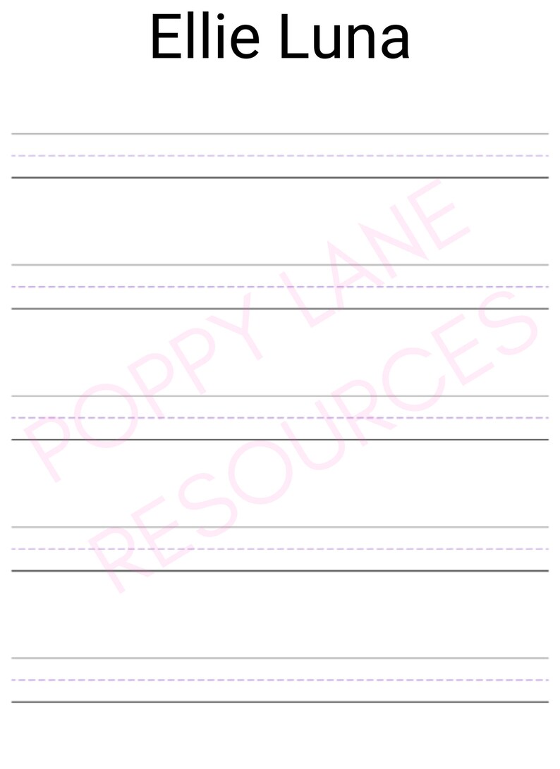 Customizable Name Tracing Worksheet for Homeschooling Learning to Write ...