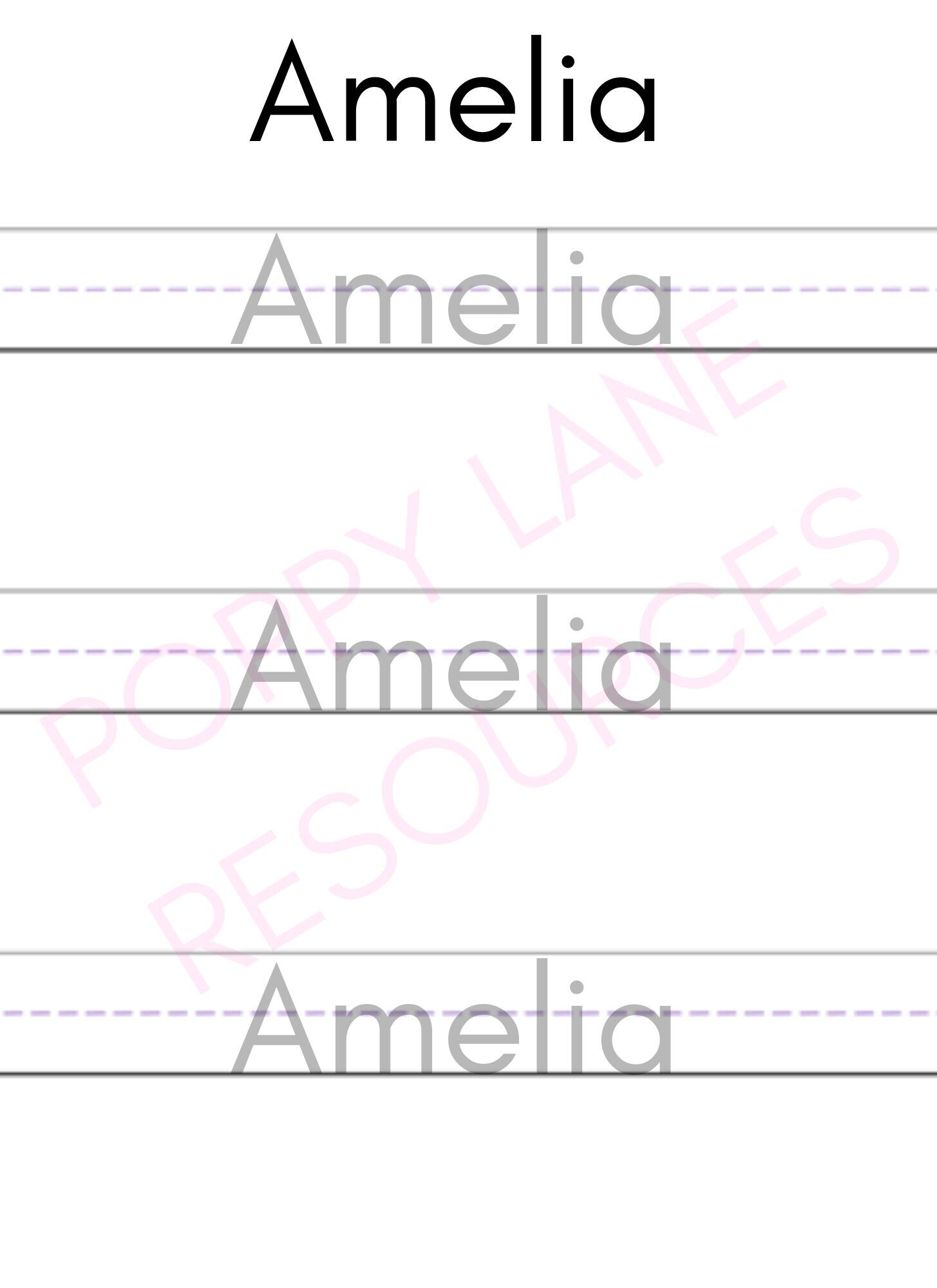 Customizable Name Tracing Worksheet for Homeschooling Learning to Write ...