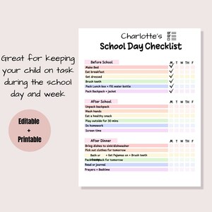 Kids Checklists and Charts Bundle - School Day Checklist - Reward Chart ...