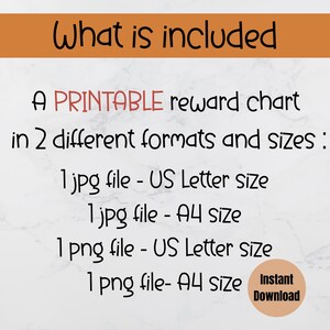 Autumn Reward Chart - Fall Reward Chart- Potty Training Chart- Sticker ...