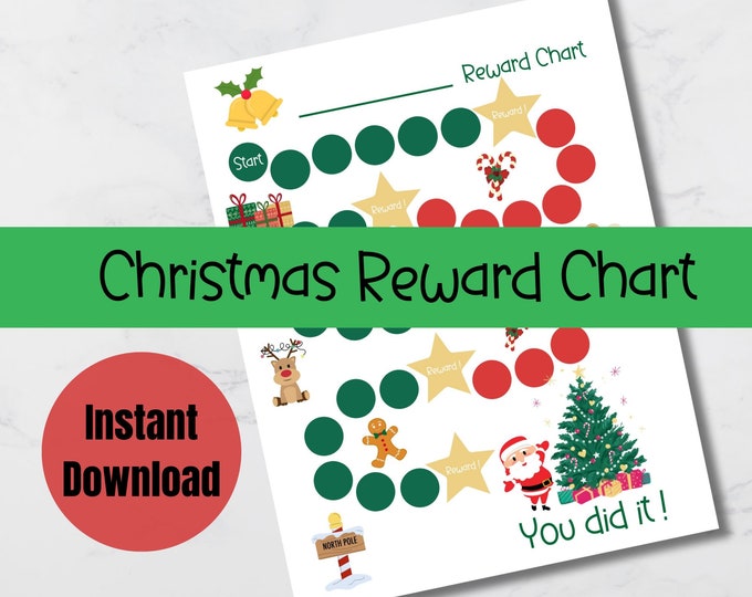 Christmas Reward Chart for Kids Daily Routine Chart Kids Chore Chart ...