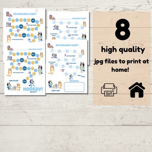Bluey Reward Chart - Printable Reward Chart - Behavior Reward Chart for ...