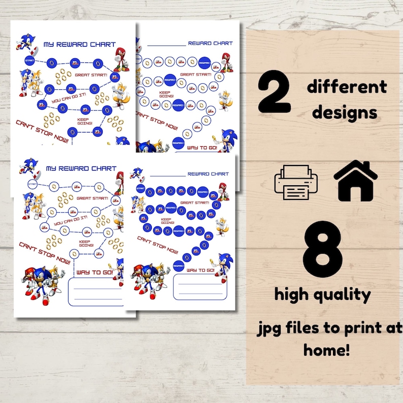 Sonic the Hedgehog Reward Chart - Printable Reward Chart - Behavior ...