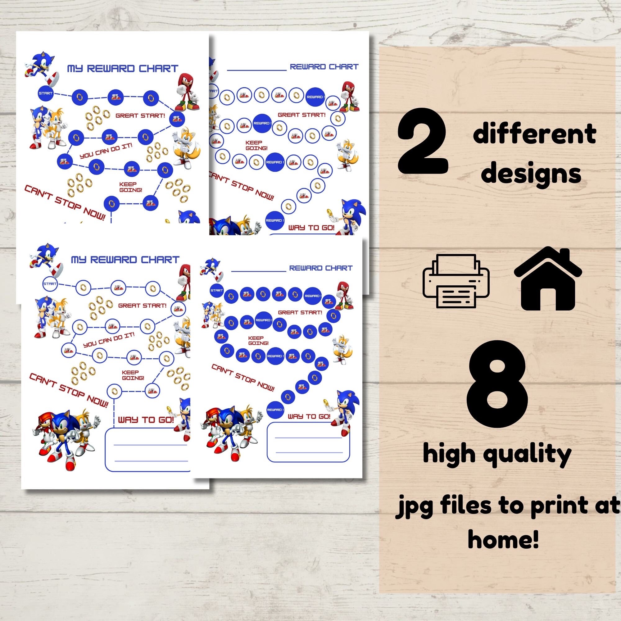 Sonic the Hedgehog Reward Chart - Printable Reward Chart - Behavior ...