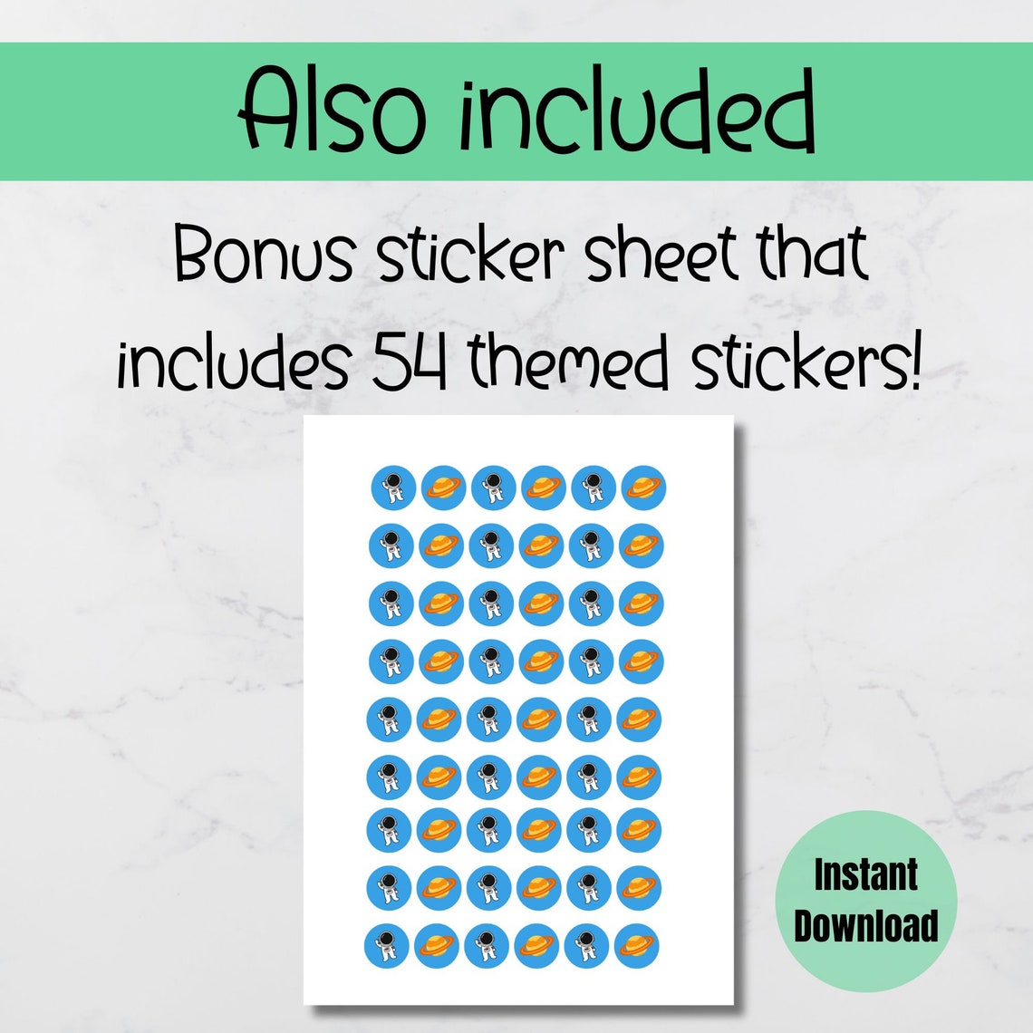 Outer Space Reward Chart - Kids Reward Chart - Potty Training Chart ...