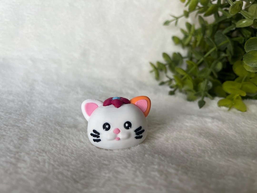 Cat 3d Print, Kitten Figurine, Desk Companion, Animal 3D Print, Toys ...