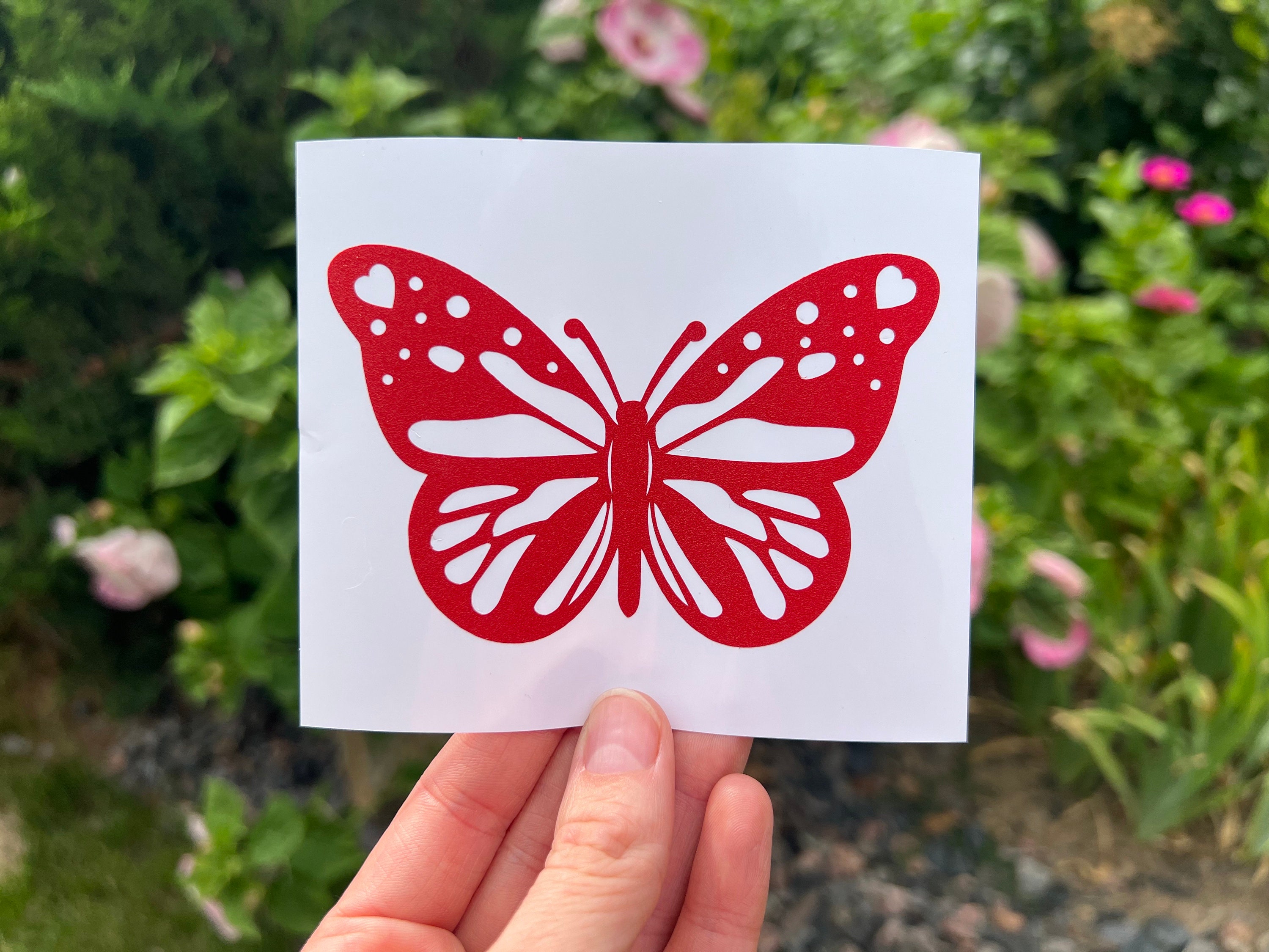 Butterfly Permanent Decal, Butterfly Sticker, Decal for Tumbler, Laptop ...