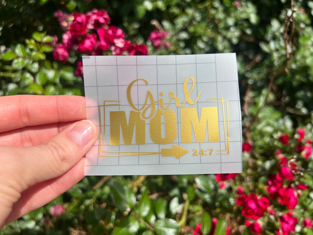 Girl Mom 24:7 Decal, Girl Mom, Girl Mom Sticker, Car Decal, Mom Decal ...