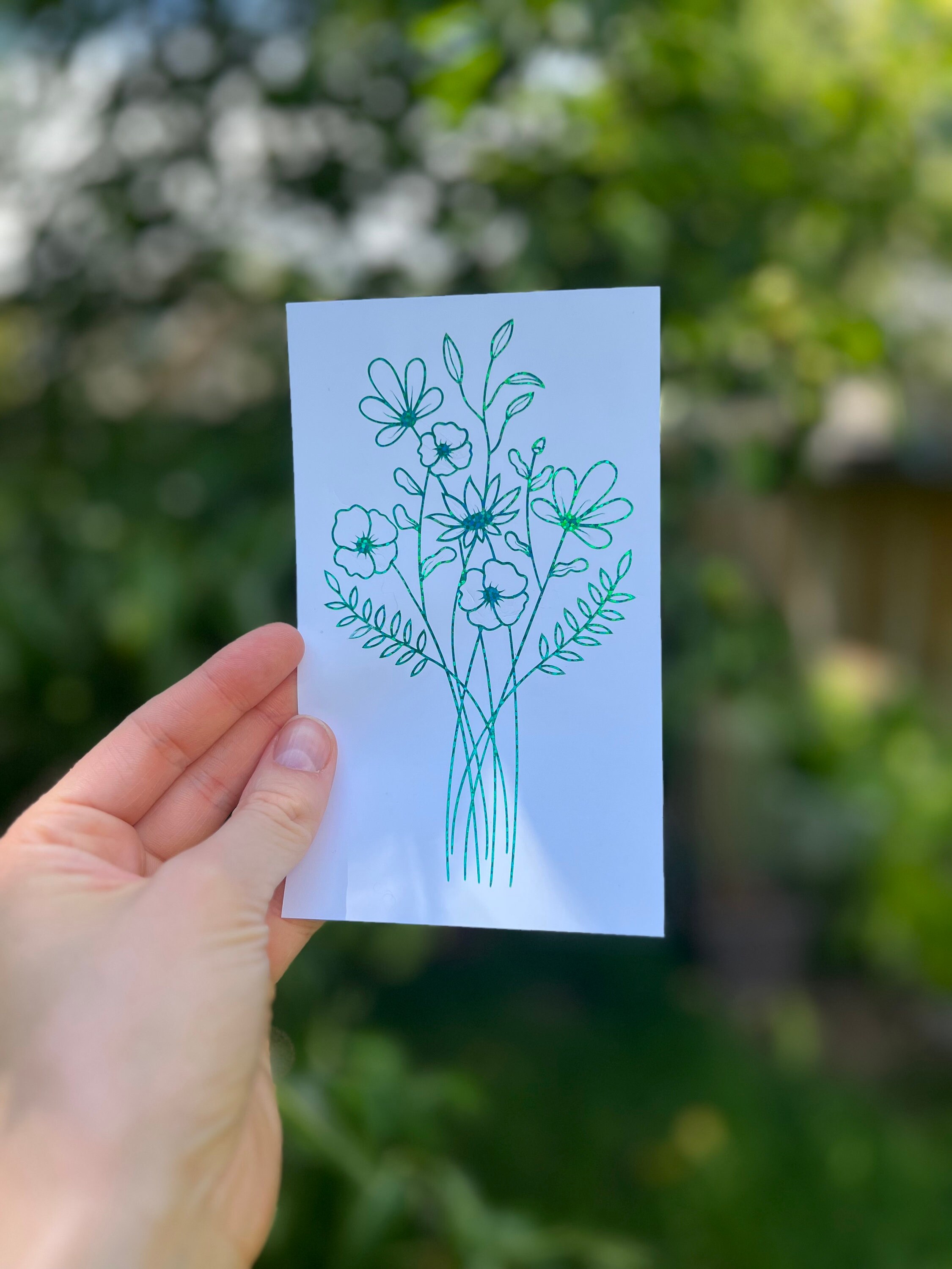 Wildflower Decal, Flower Sticker, Flower Decal, Decal for Car, Tumbler ...