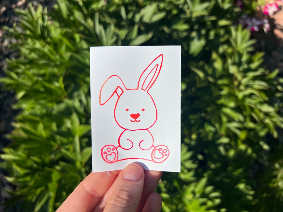 Bunny Decal, Cute Decal, Kid Decal, Rabbit Sticker, Animal Decal, Car ...