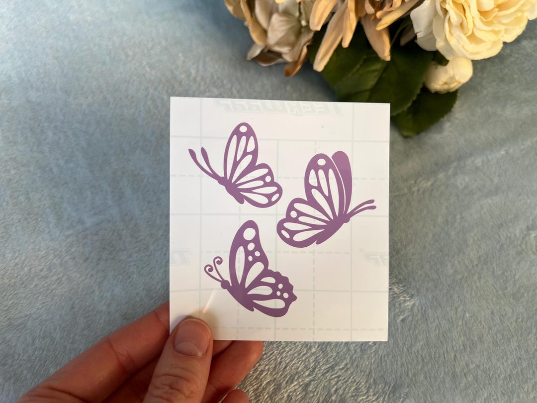 Pretty Butterfly Permanent Decal, Butterfly Sticker, Tumbler Decal ...