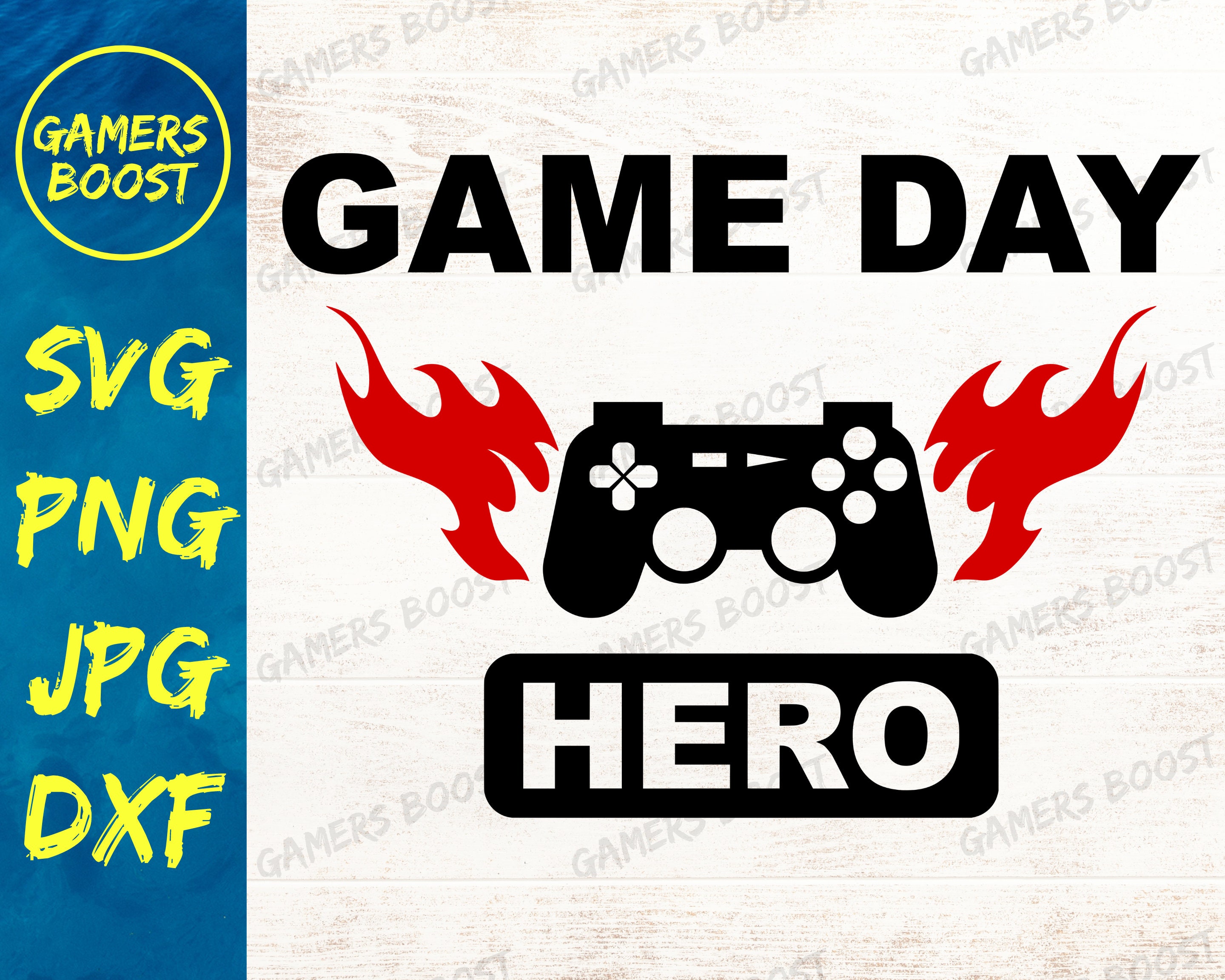 Gamer Svg, Video Game Svg, Gamer Svg, Kids Svg, "game Day Hero" SVG PNG ...
