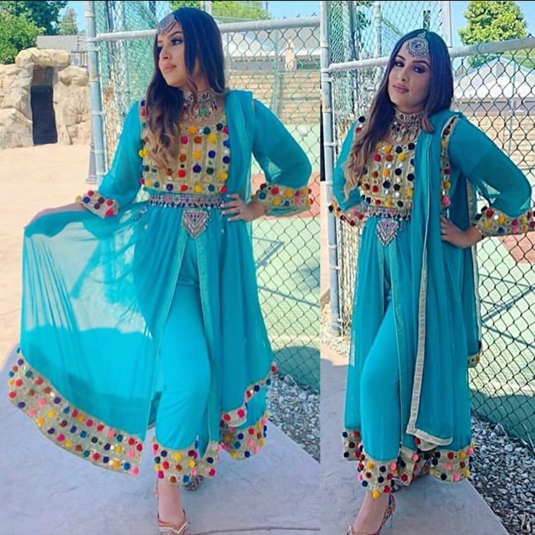 Afghan Traditional Dress With Full Hand Made Embroidery - Etsy