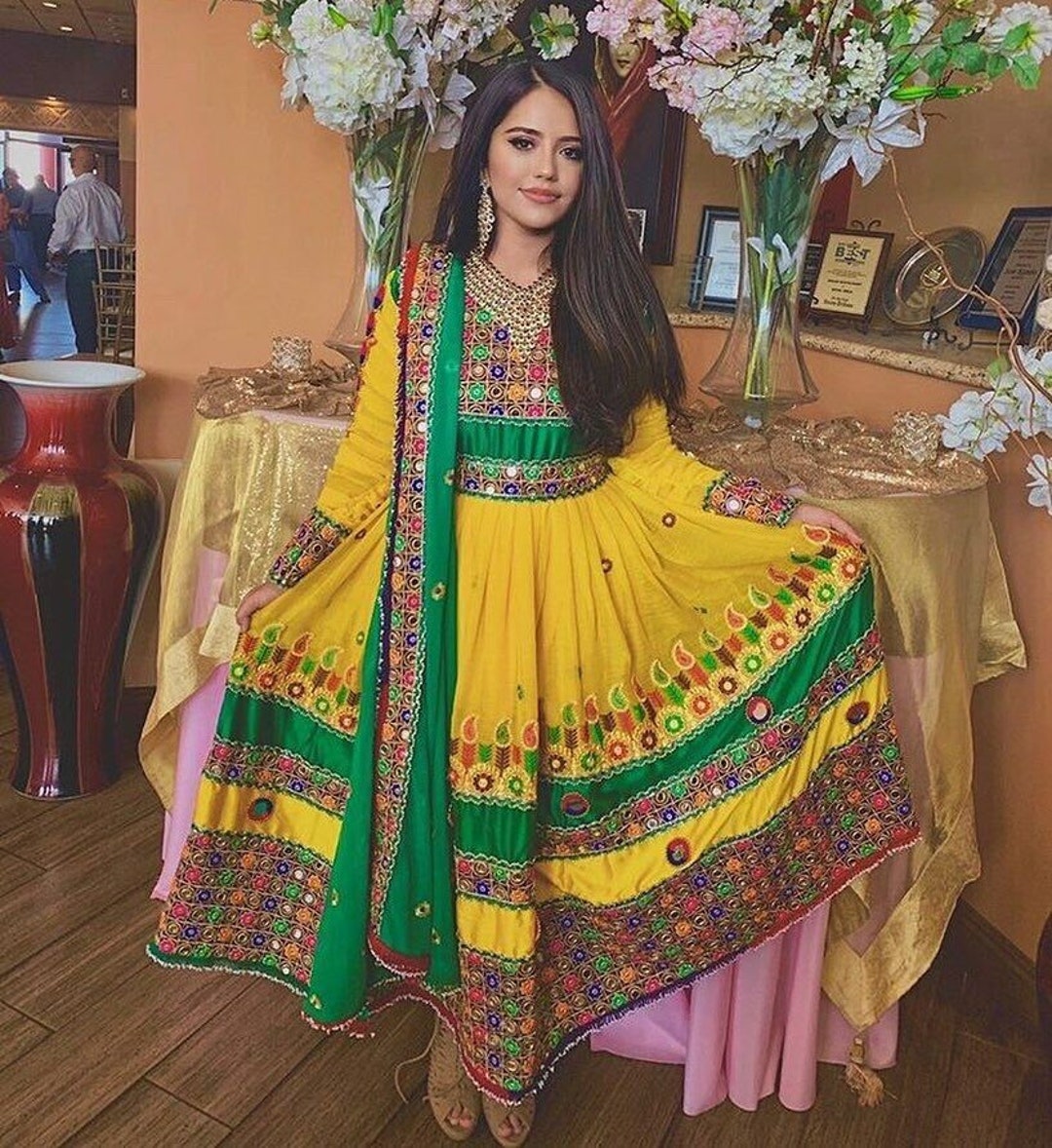 Afghan Traditional Dress With Full Hand Made Embroidery - Etsy