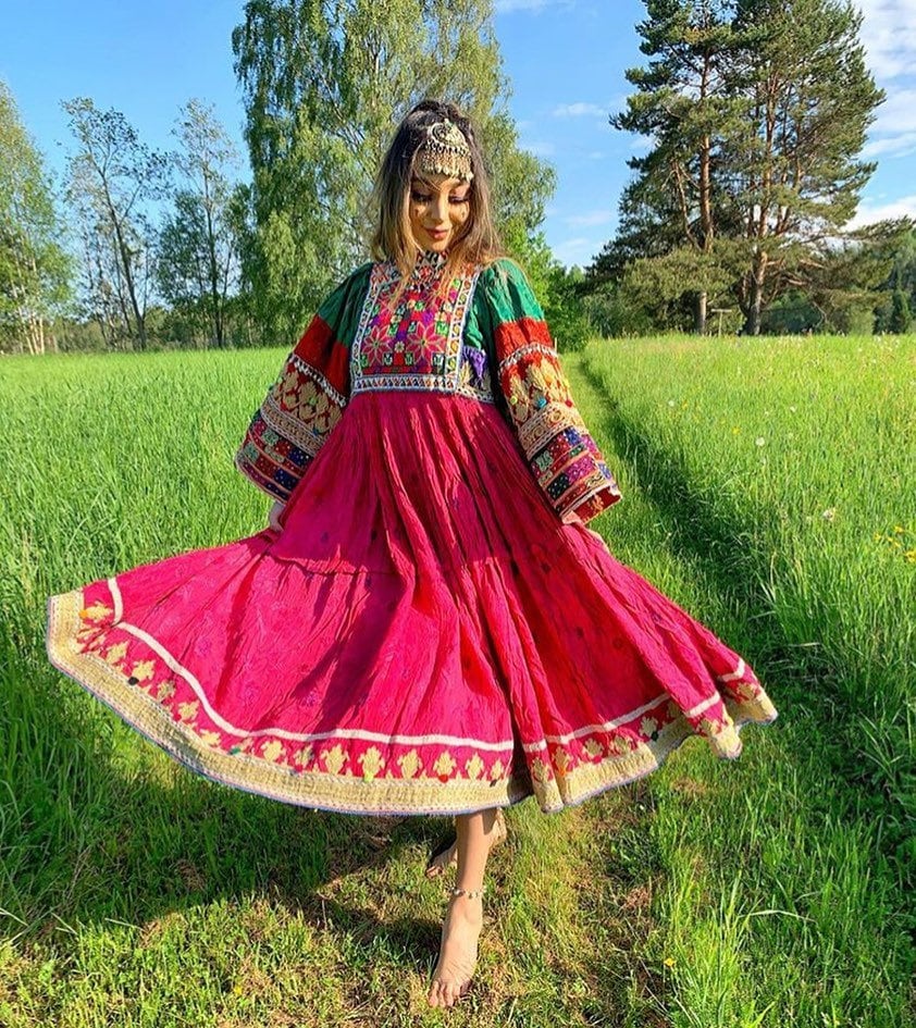 Afghan Traditional Dress With Full Hand Made Embroidery - Etsy