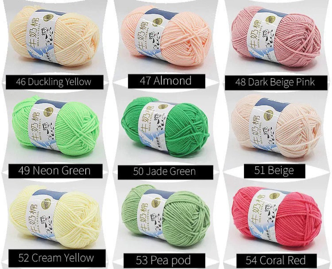 5 Ply Milk Cotton Yarn for Amigurumi Crochet Knitting Punch - Etsy Canada