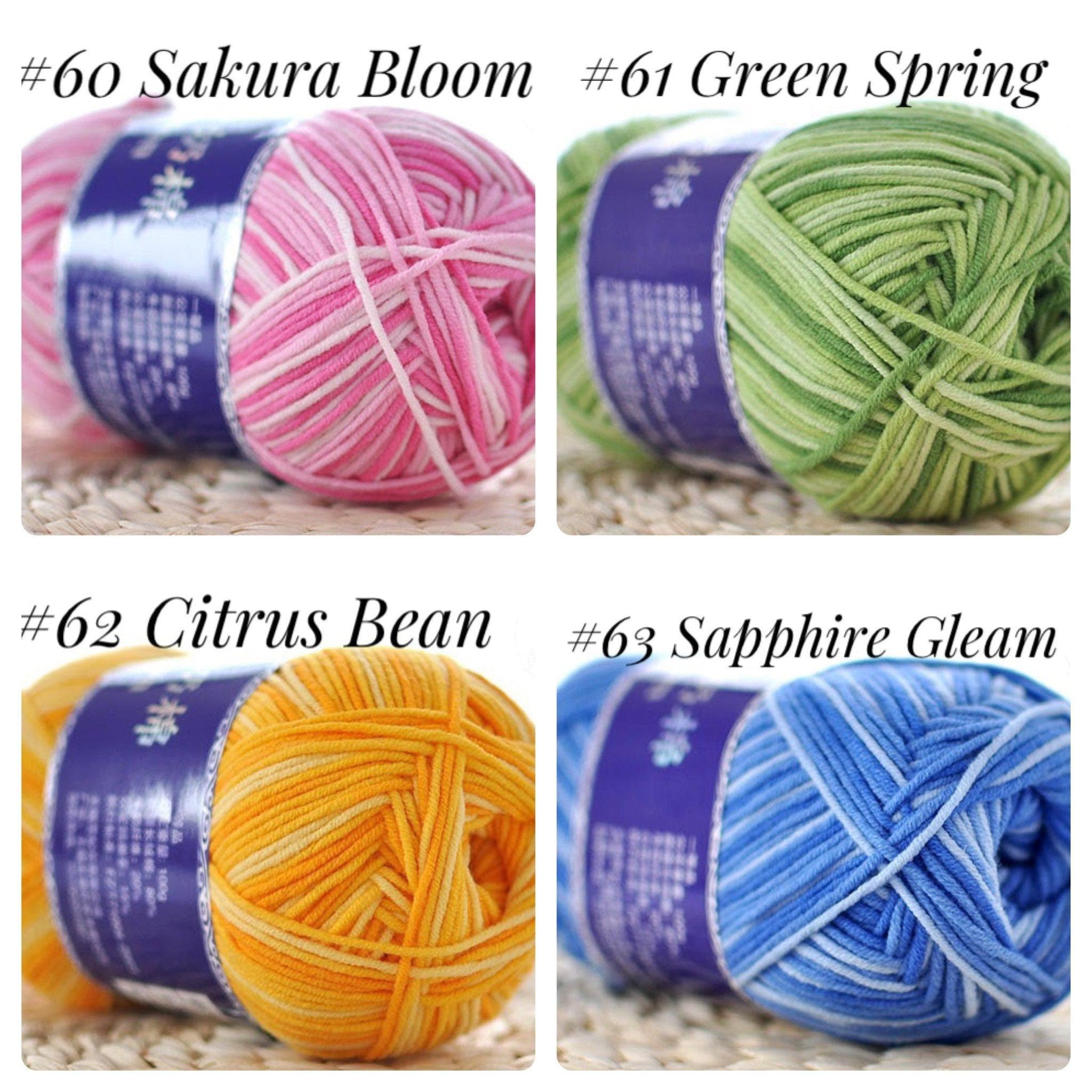 Combed Variegated 5 Ply Milk Cotton Yarn 100 Gram for Crochet - Etsy