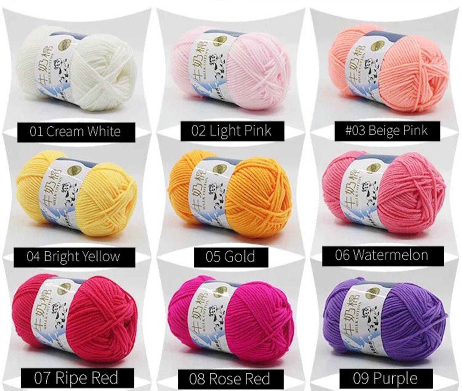 5 Ply Milk Cotton Yarn for Amigurumi Crochet Knitting Punch - Etsy