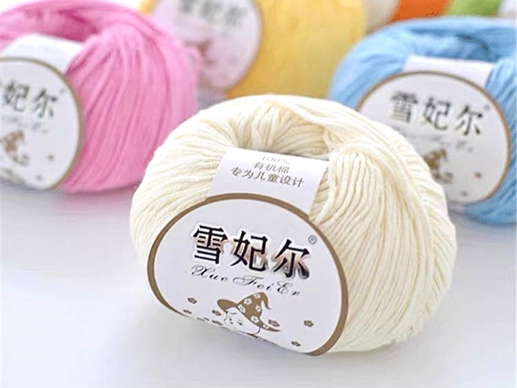 8 Ply Organic Cotton Yarn 50 G 155 M 100% Organic Cotton Yarn - Etsy