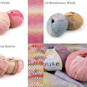 Premium Glazed Variegated Multi-color Yarn, Variegated Blended Cotton ...