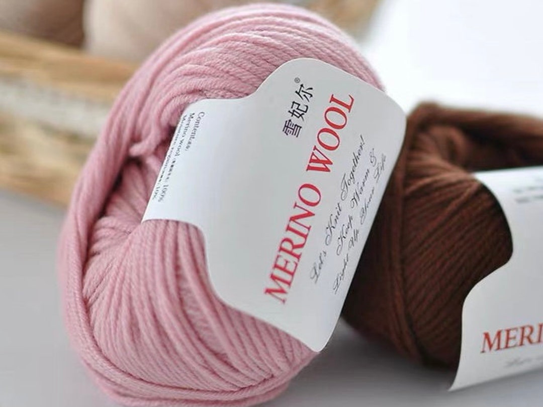 Premium Merino Wool Yarn for Crochet, Knitting, and Crafting, Merino ...