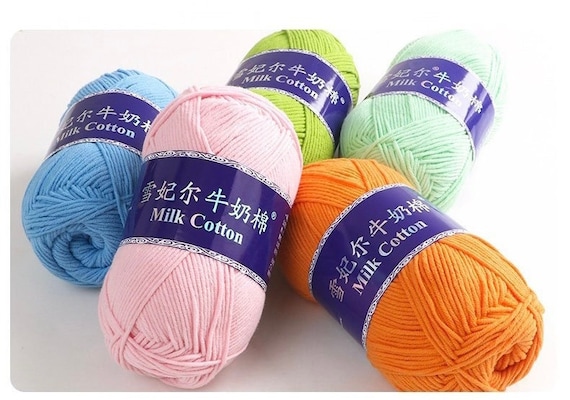 Combed 5 Ply Milk Cotton Yarn 100 Gram for Crochet Amigurumi - Etsy